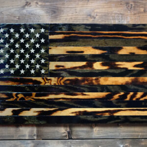 Handmade American Rustic Wooden Flags - Veteran Made Woodworks