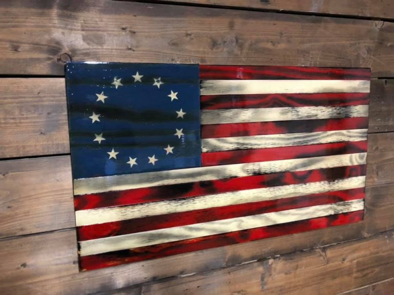 Handmade American Rustic Wooden Flags - Veteran Made Woodworks
