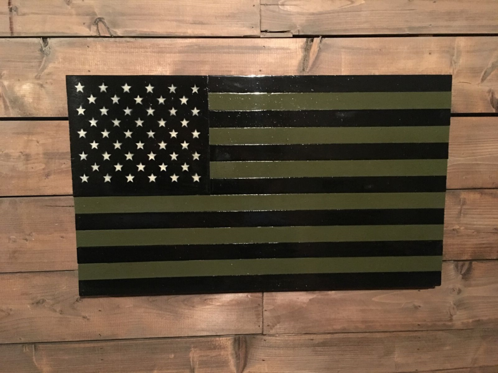 Handmade American Rustic Wooden Flags - Veteran Made Woodworks