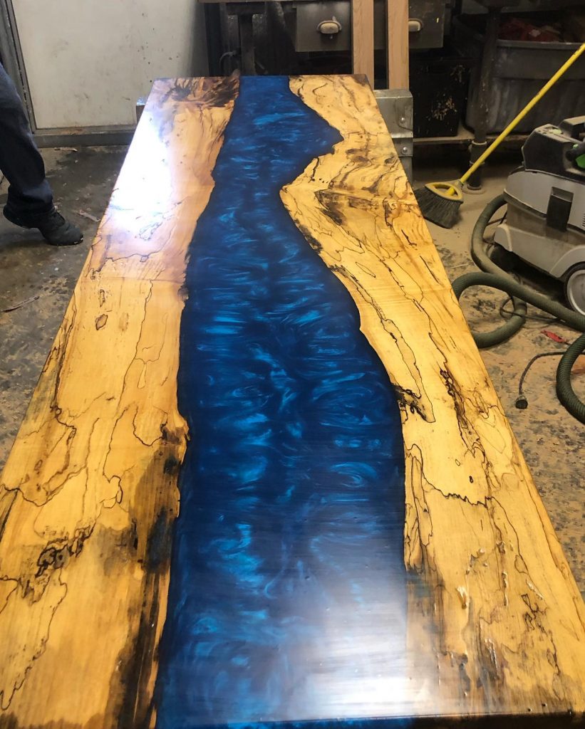 Custom Live Edge Epoxy Resin Design | Veteran Made Woodworks